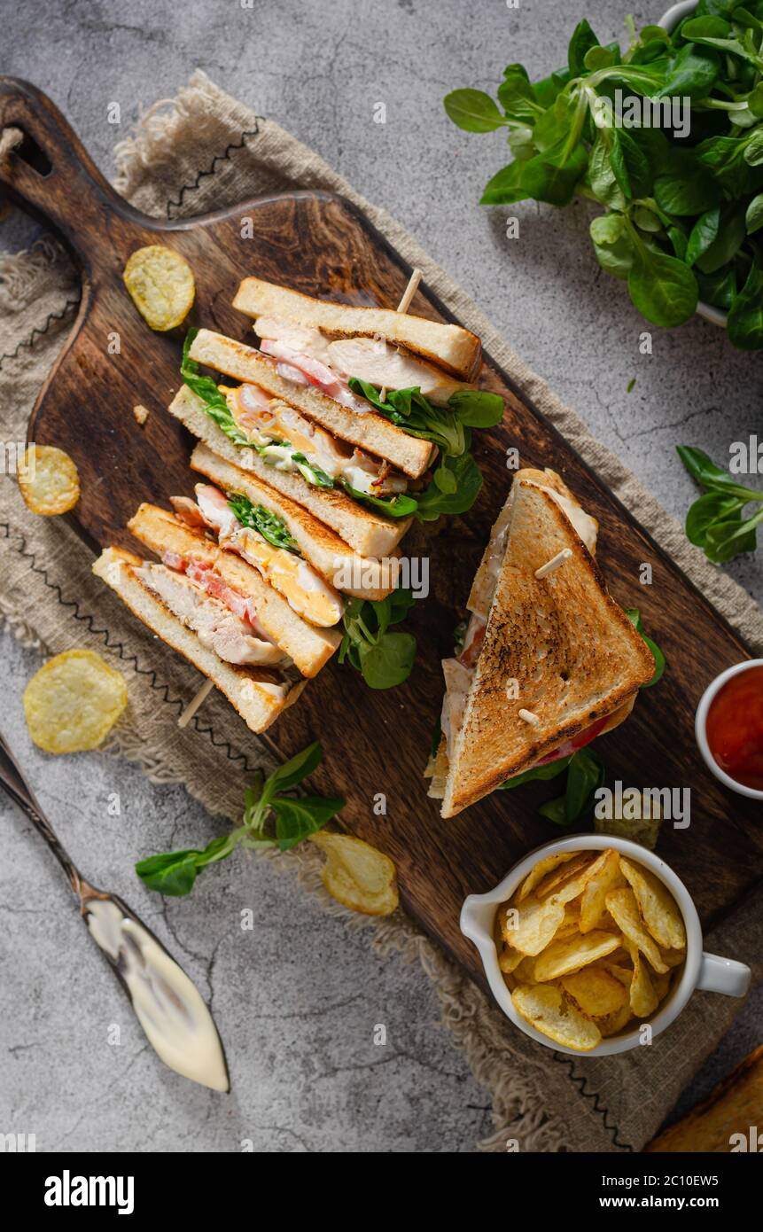 Simple but great sandwich, well known, fresh ingredience Stock Photo ...