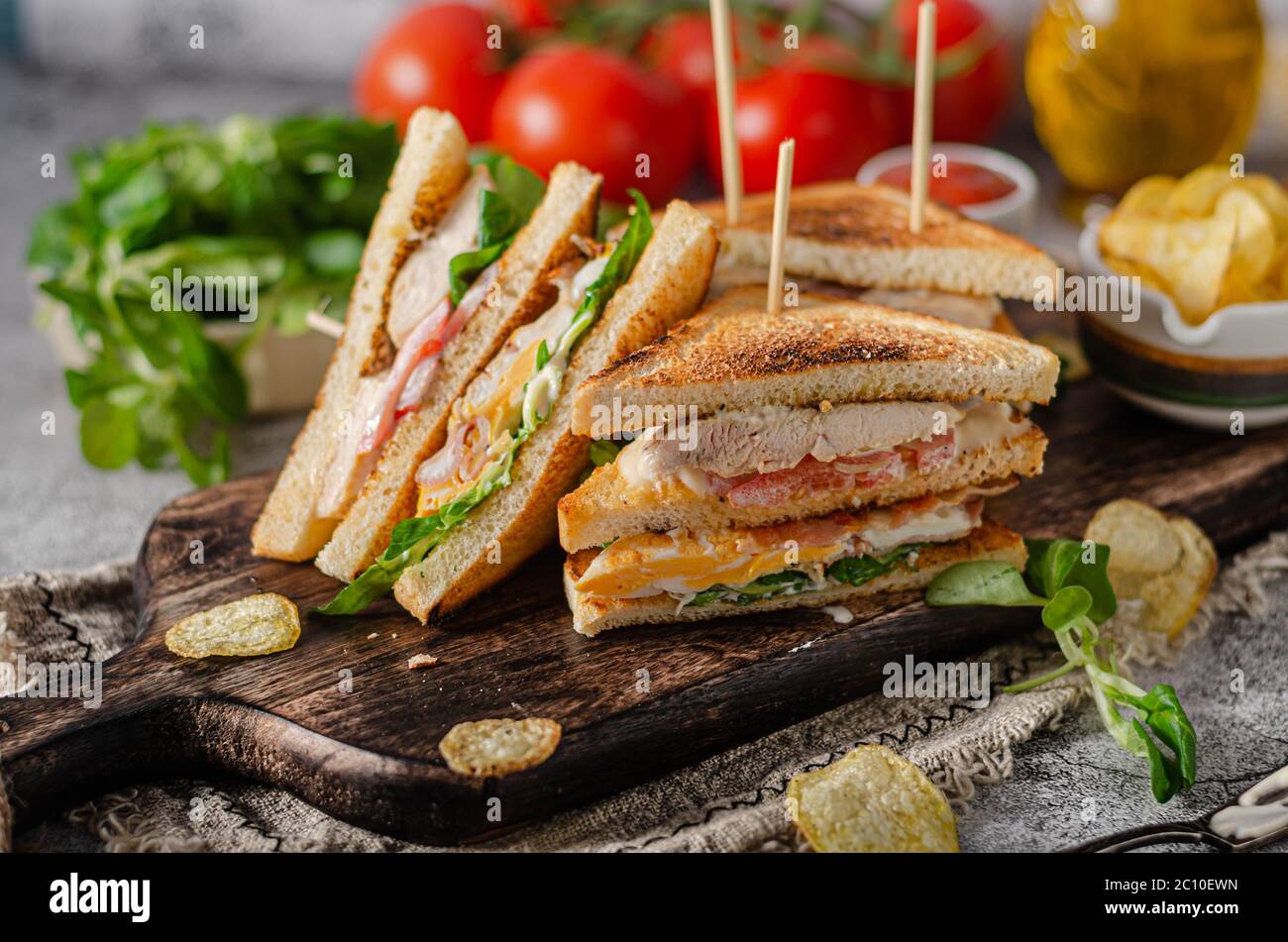 Simple but great sandwich, well known, fresh ingredience Stock Photo ...