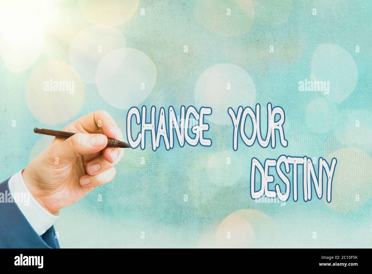 Conceptual hand writing showing Change Your Destiny. Concept meaning ...