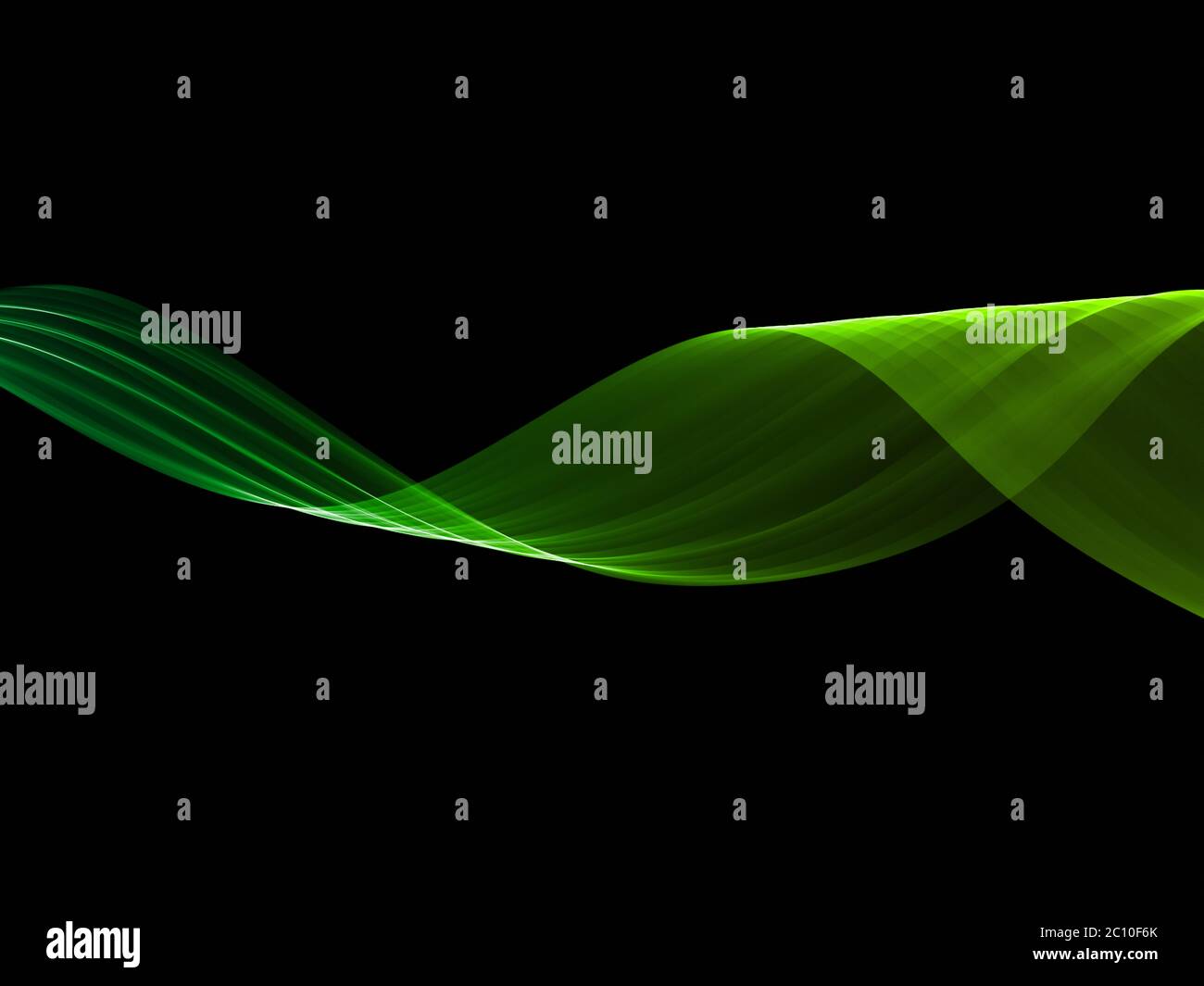 abstract eco fresh green smoke flame helix over black background Stock ...