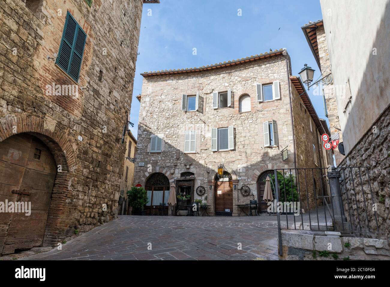 san gemini, italy june 13 2020: san gemini, italy june 13 2020: ancient ...