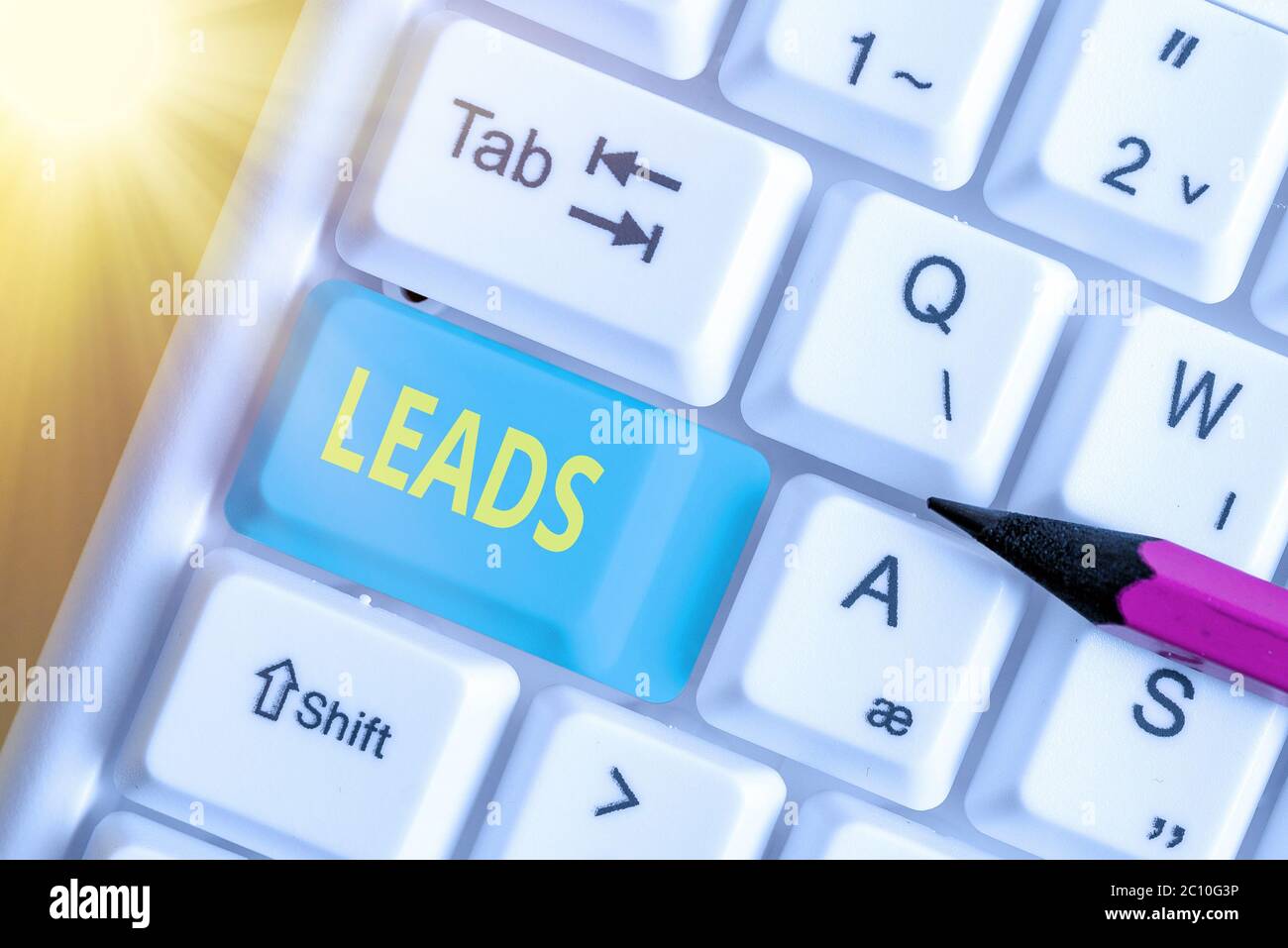 Writing note showing Leads. Business concept for demographic ...