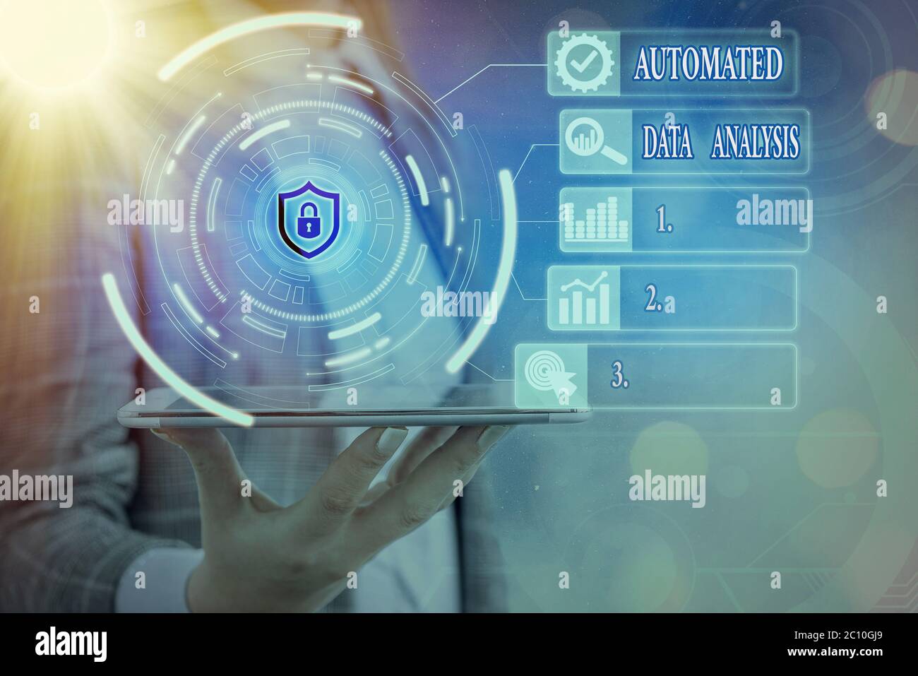 Text sign showing Automated Data Analysis. Business photo text ...