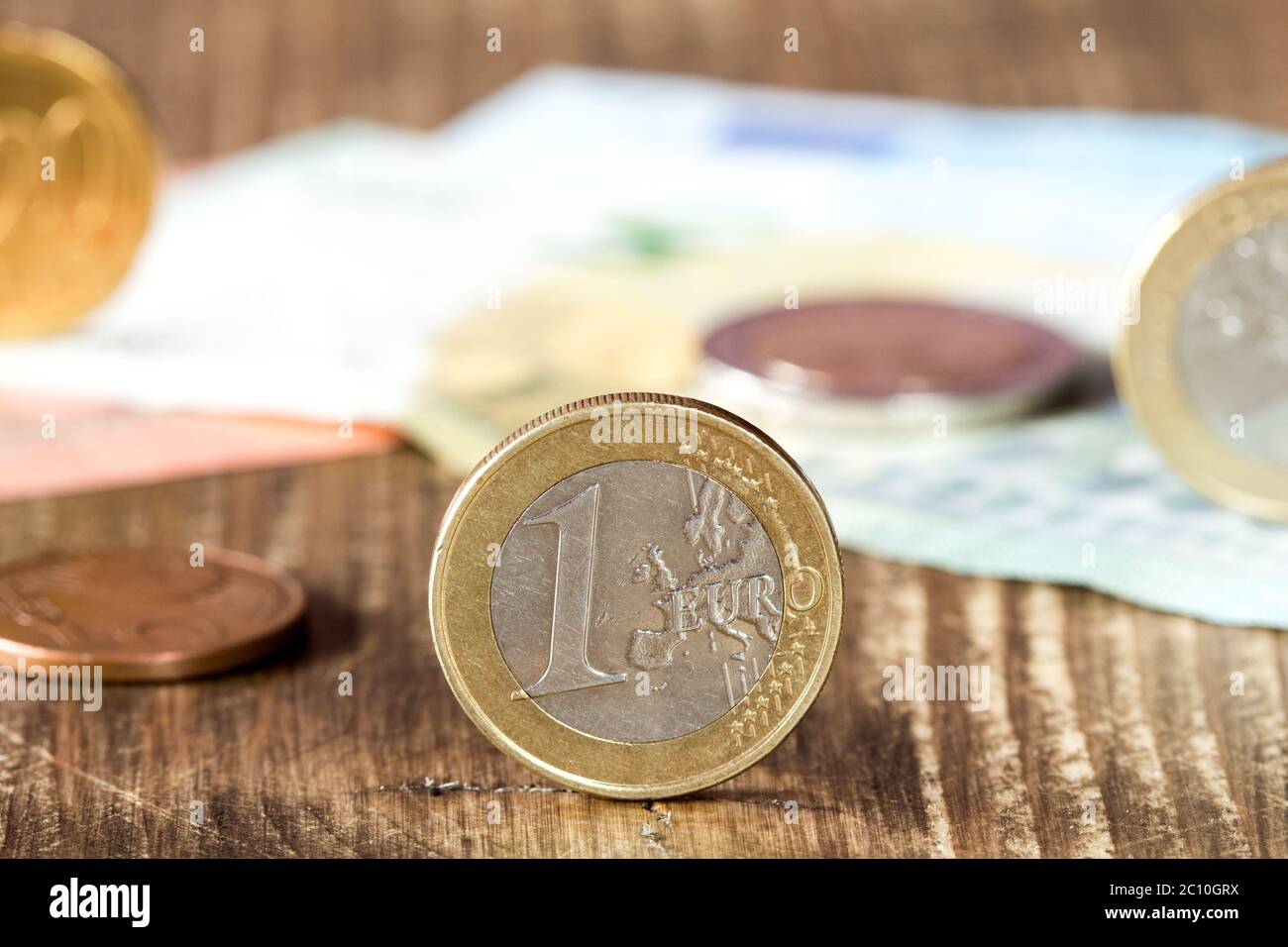 Detail of one euro coin Stock Photo - Alamy