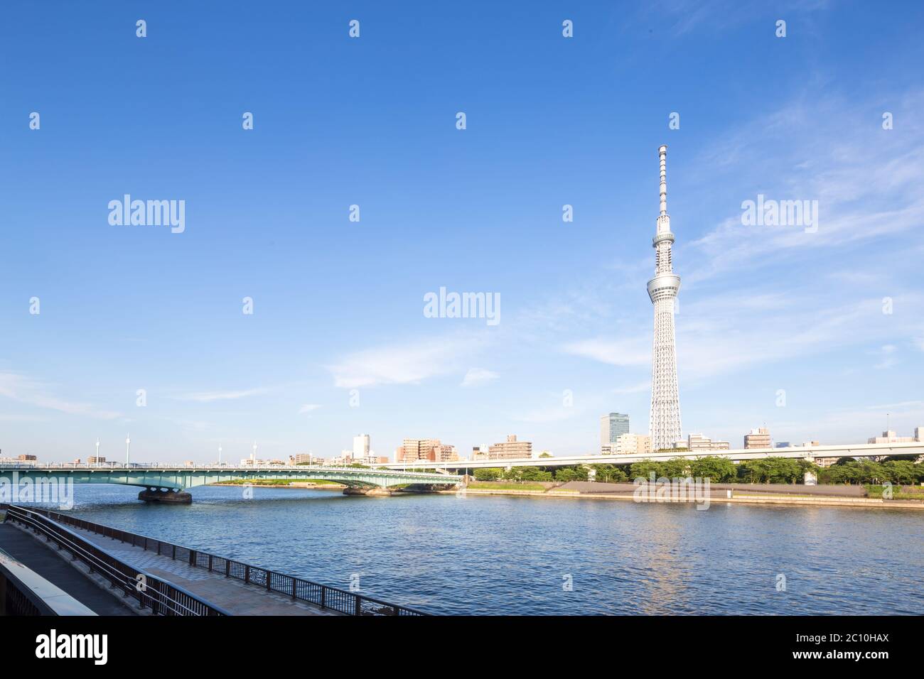 water,bridge,buildings and tokyo television tower Stock Photo - Alamy