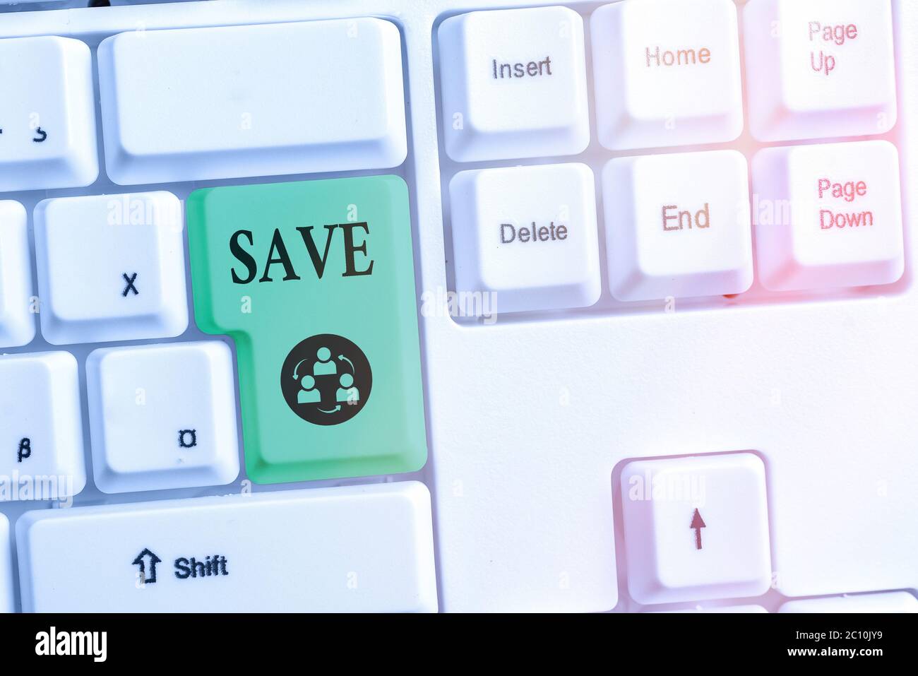 Writing note showing Save. Business concept for to rescue from danger ...
