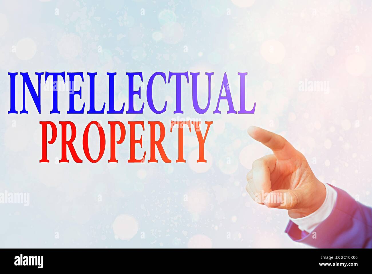 Writing note showing Intellectual Property. Business concept for work ...