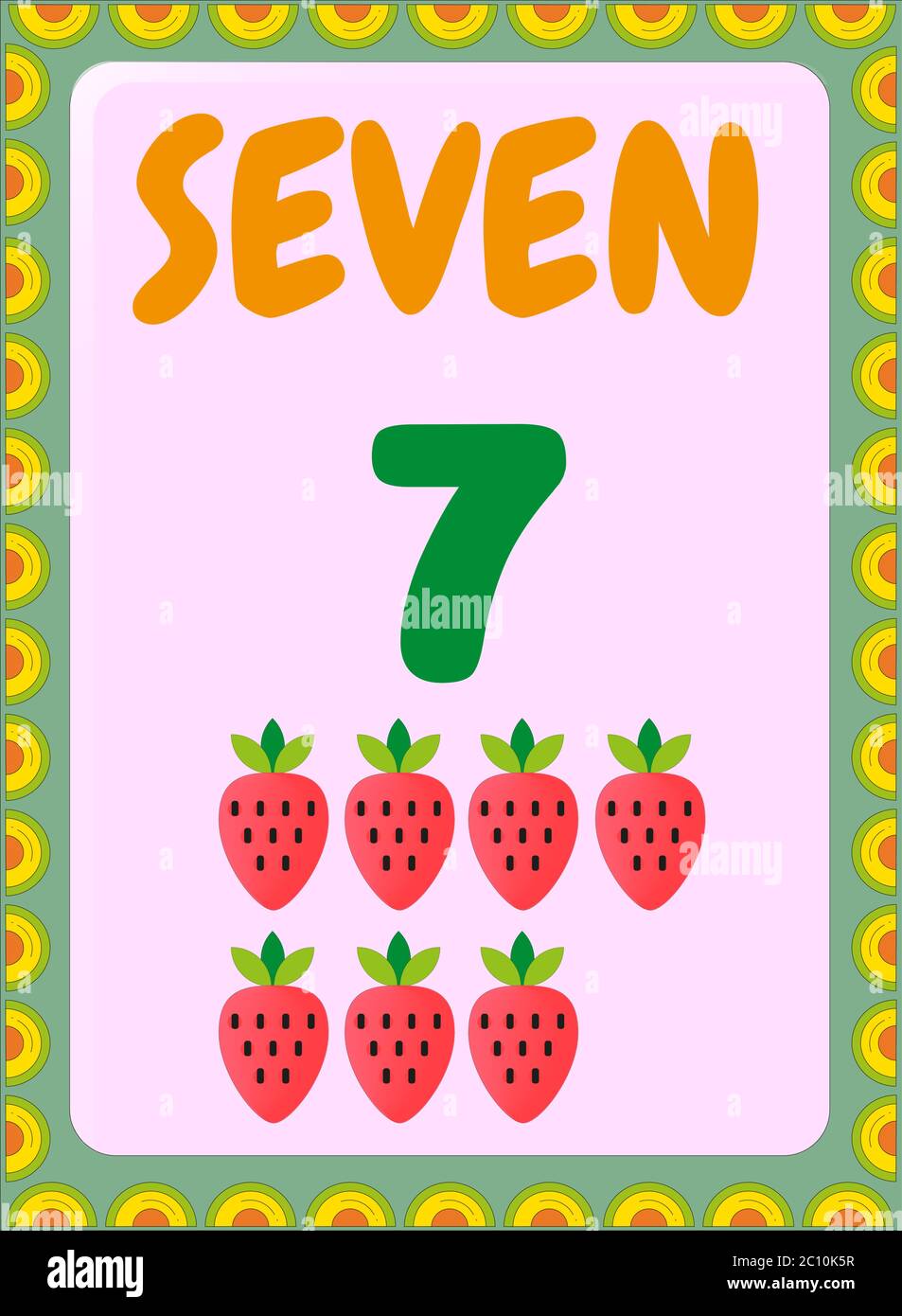 Preschool and toddler math with strawberry fruit design Stock Vector ...