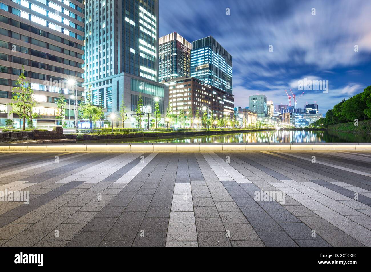 empty street with modern buildings in downtown of tokyo Stock Photo - Alamy