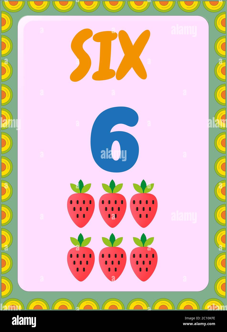 Preschool and toddler math with strawberry fruit design Stock Vector ...