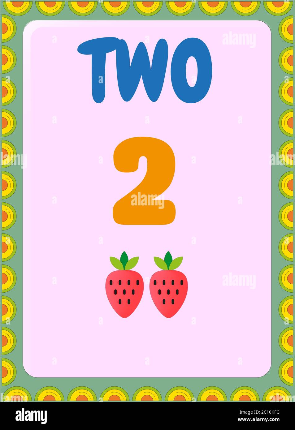 Preschool and toddler math with strawberry fruit design Stock Vector ...