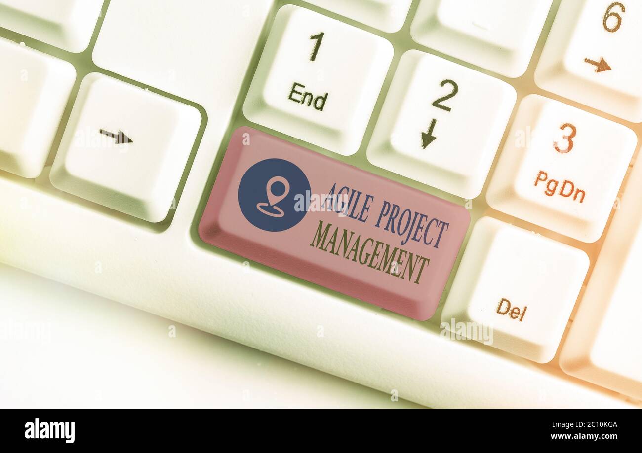 Text sign showing Agile Project Management. Business photo showcasing ...