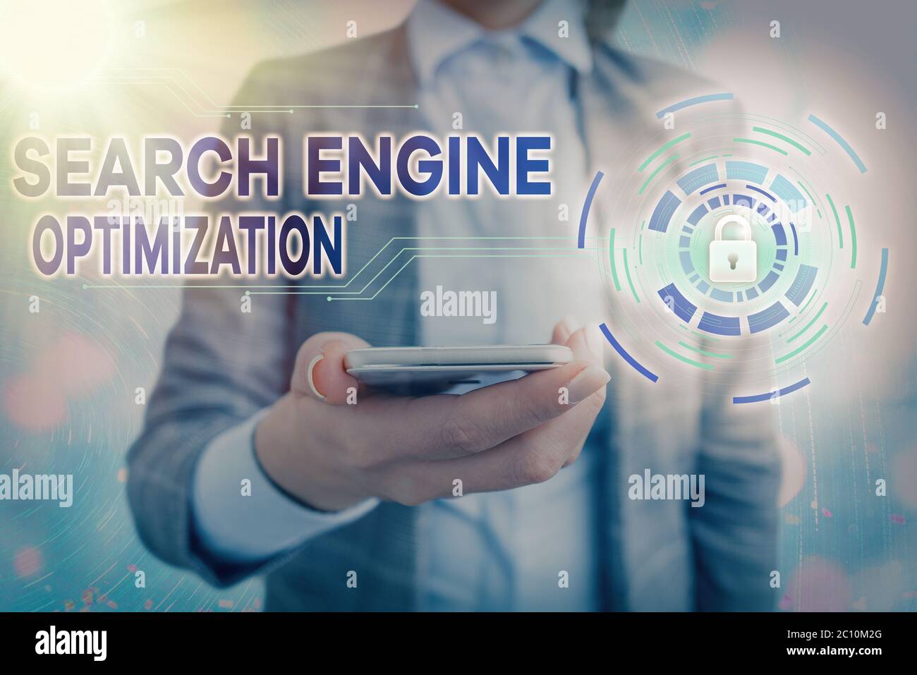 Text sign showing Search Engine Optimization. Business photo showcasing ...