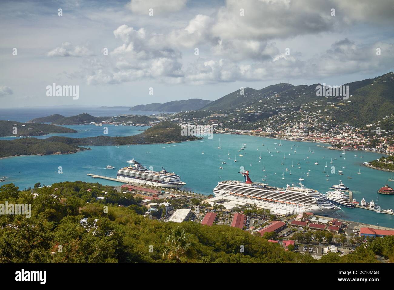 Bay and Port of St. Thomas in US Virgin Islands Stock Photo - Alamy