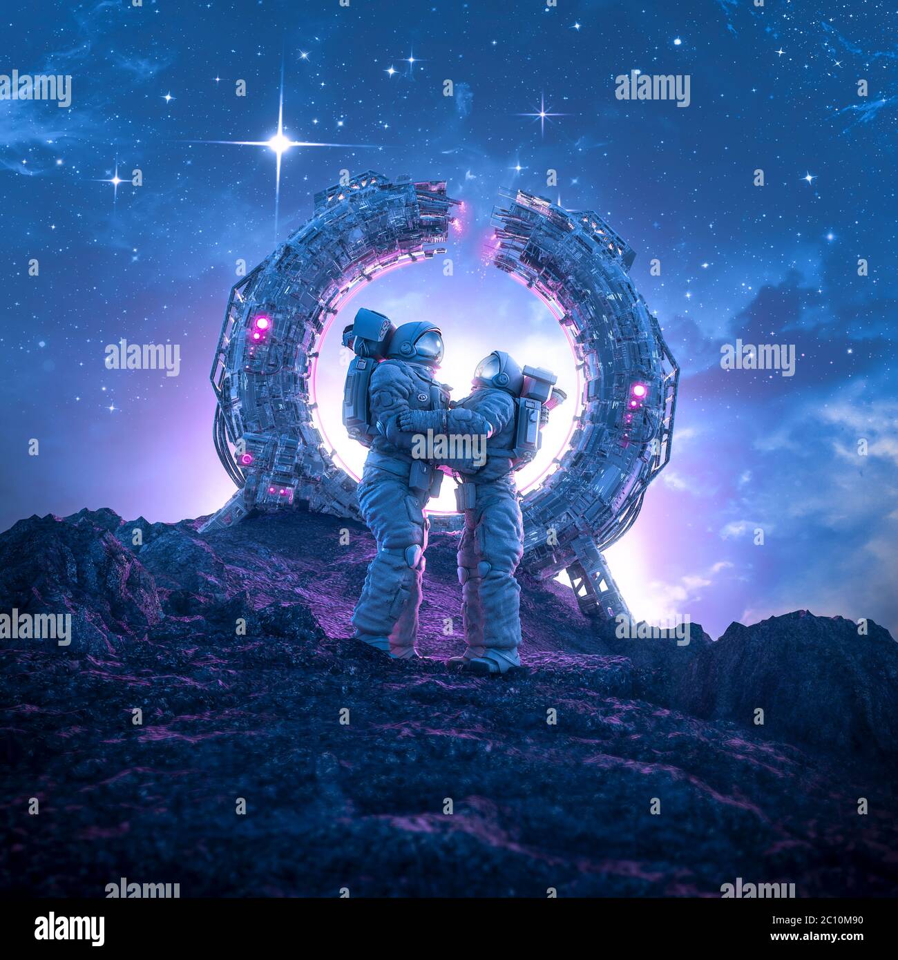 Astronaut Man Alien Girl