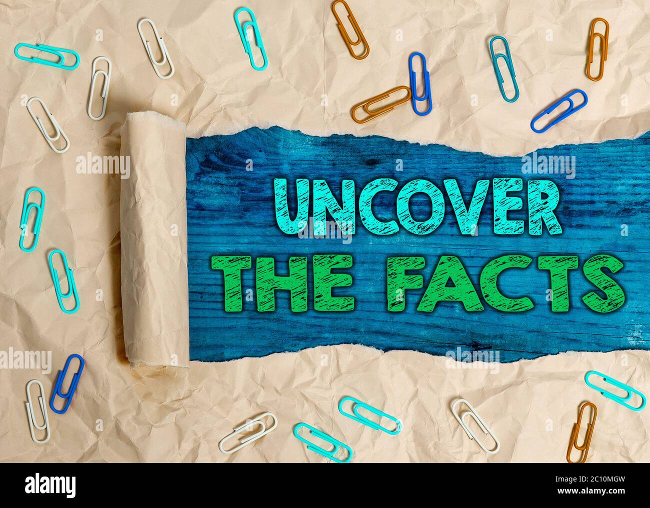 Word writing text Uncover The Facts. Business photo showcasing Find the ...