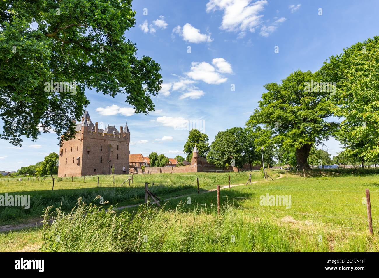 Doornenburg, The Netherlands - May 31, 2020: Landscape castle ...