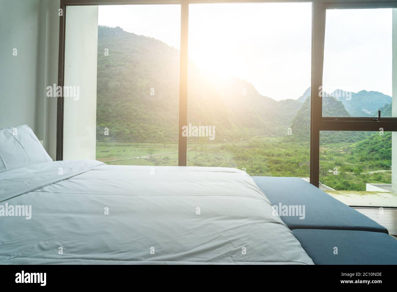 Big bed in bedroom hi-res stock photography and images - Alamy