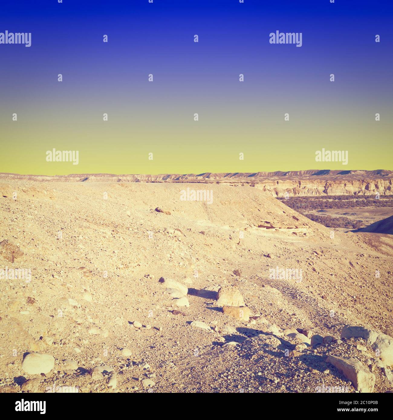 Desert at Sunset Stock Photo - Alamy