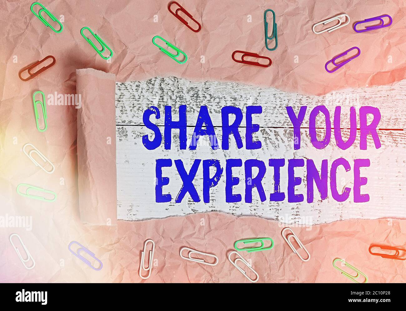 Text sign showing Share Your Experience. Business photo showcasing tell ...