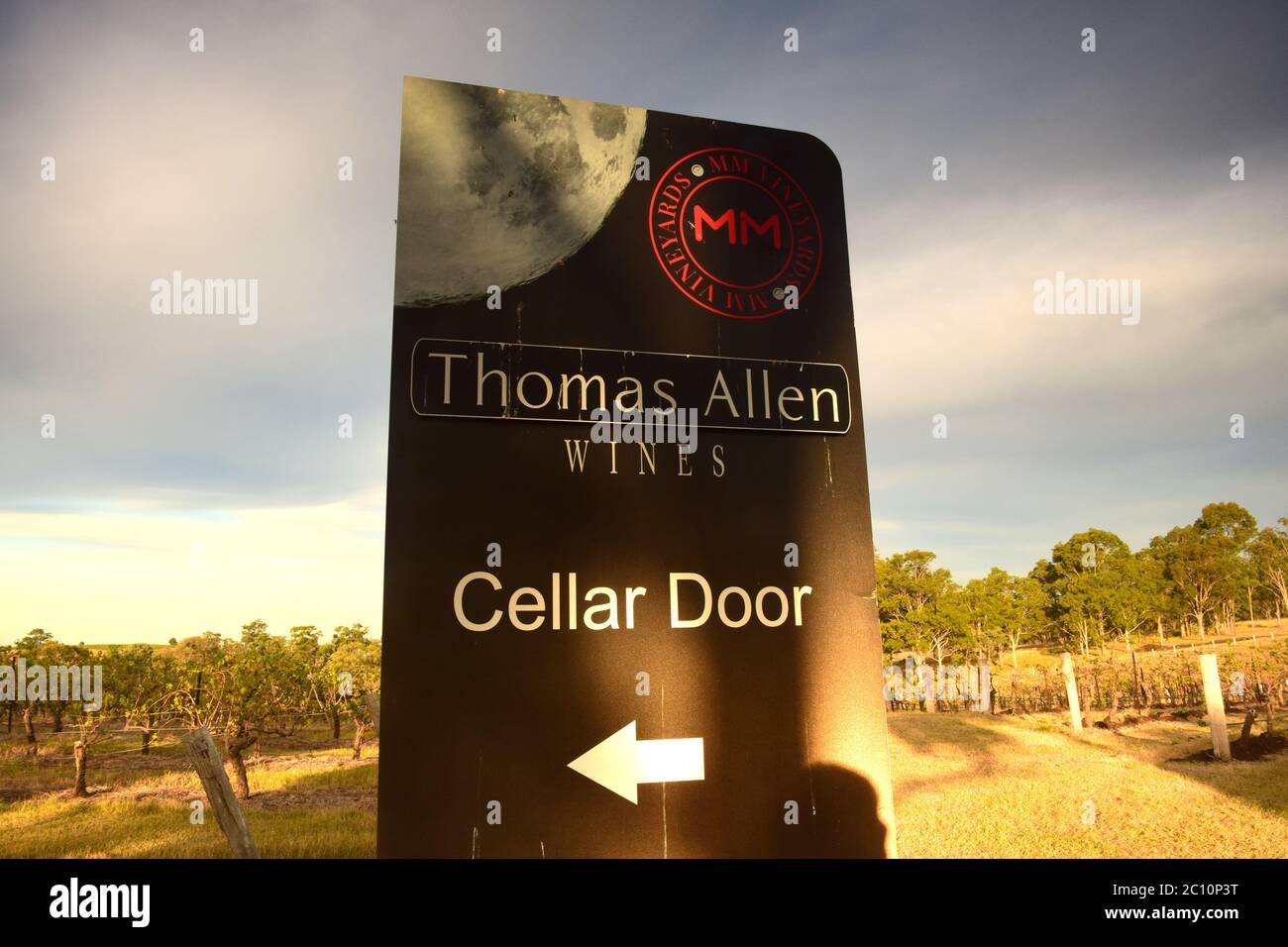 Cellar Door Sign, Thomas Allen Winery, Hunter Valley, New South Wales ...