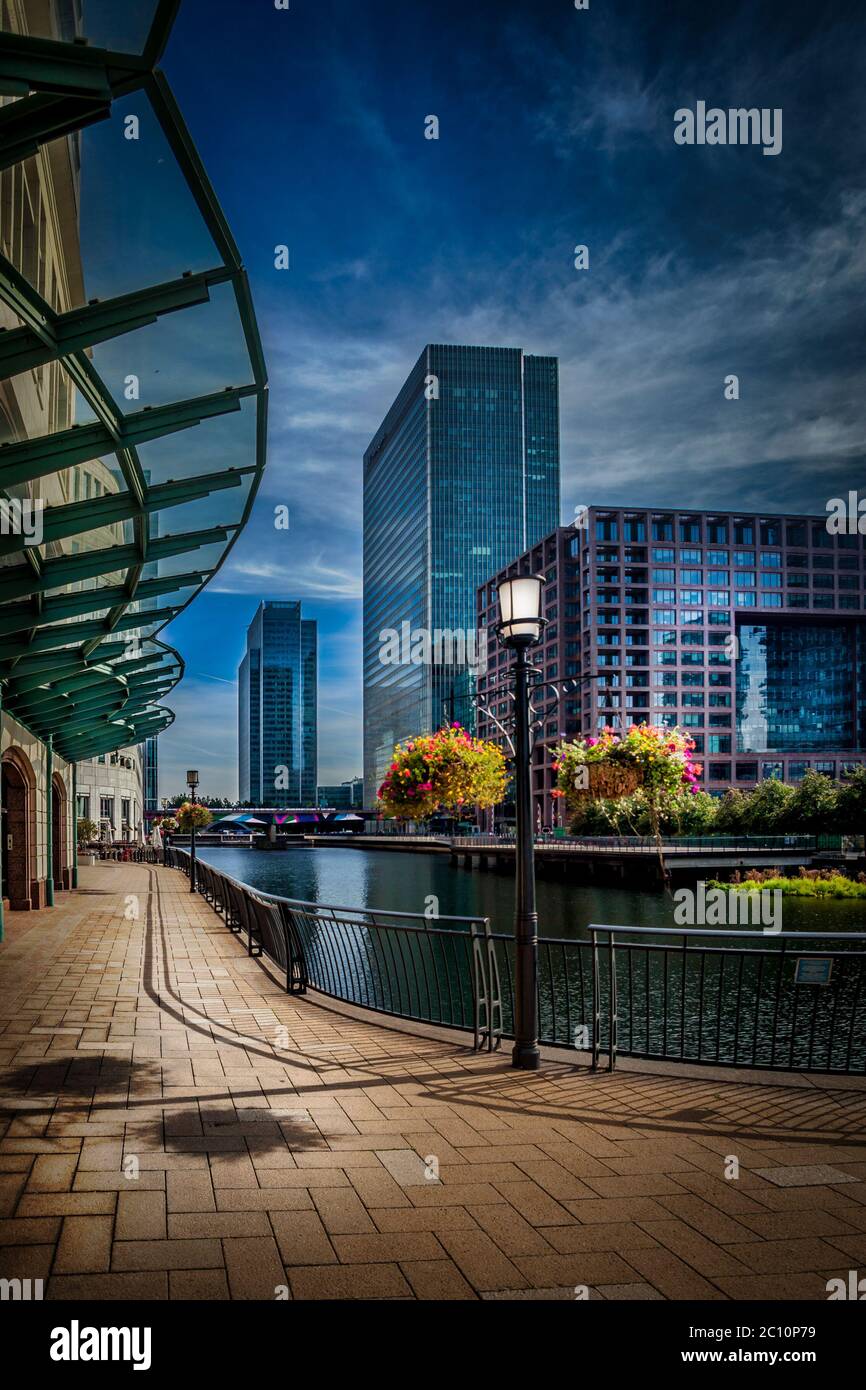 City Walk pathway for office workers to past high rise city offices in ...
