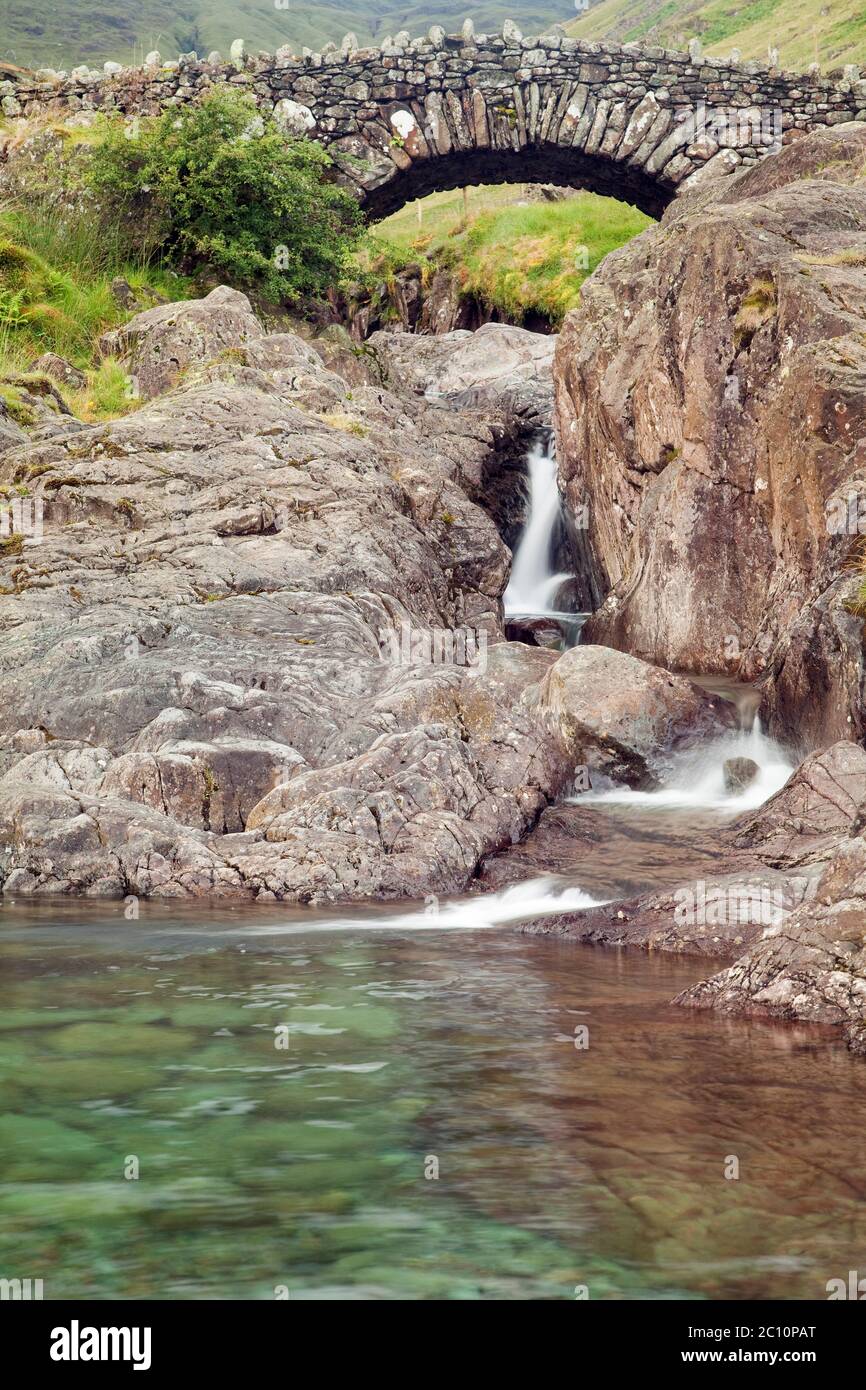 Stockley Bridge in Borrowdale in the English Lake District Stock Photo ...