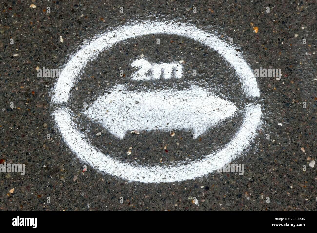 2 metre social distancing sign on the pavement outside the Braintree ...