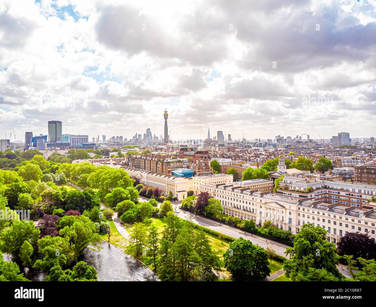 Aerial view of Regents park in London, UK Stock Photo - Alamy