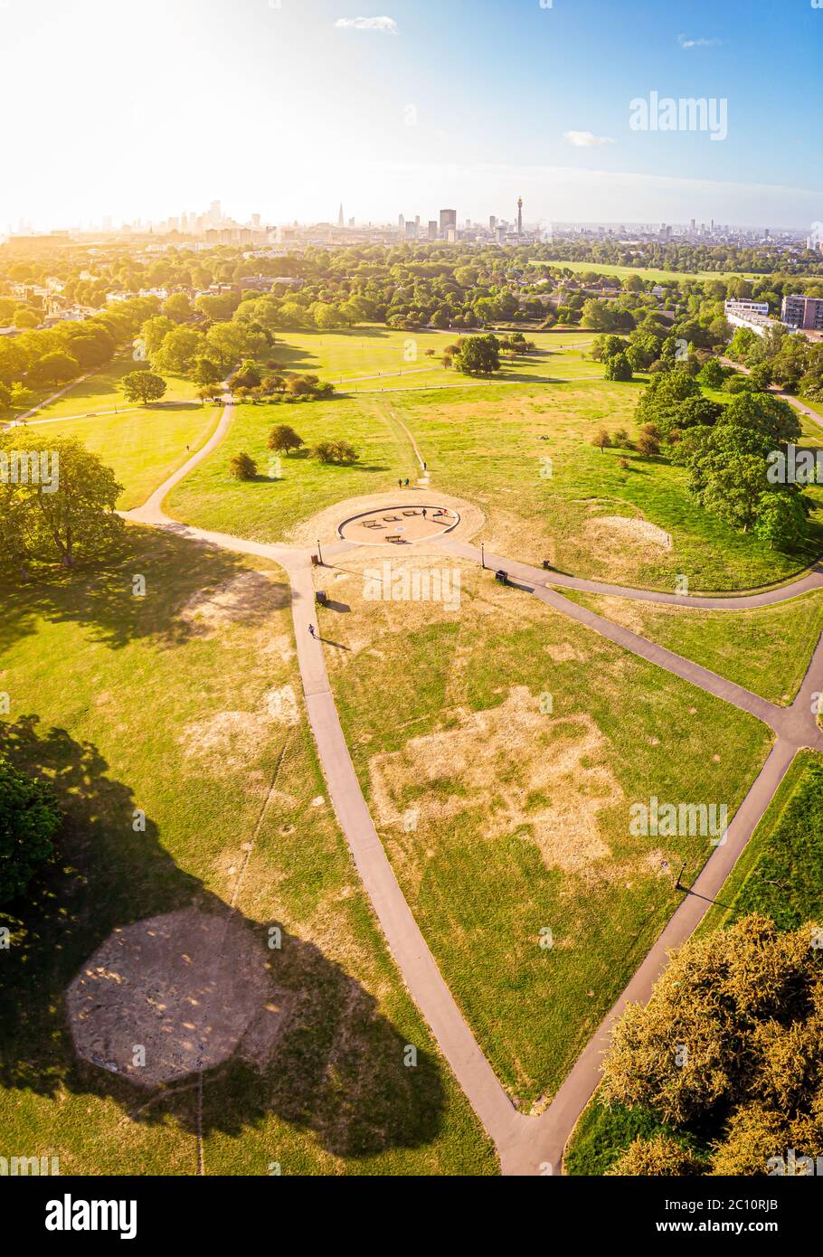Aerial view of Primrose hill in London, UK Stock Photo - Alamy