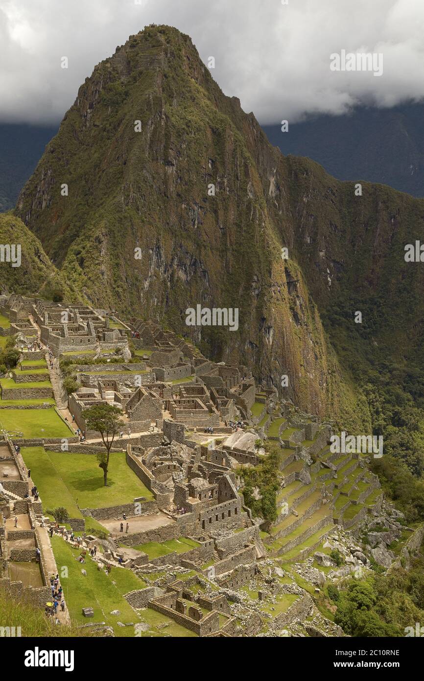 People Visiting Lost Incan City of Machu Picchu near Cusco in Peru ...