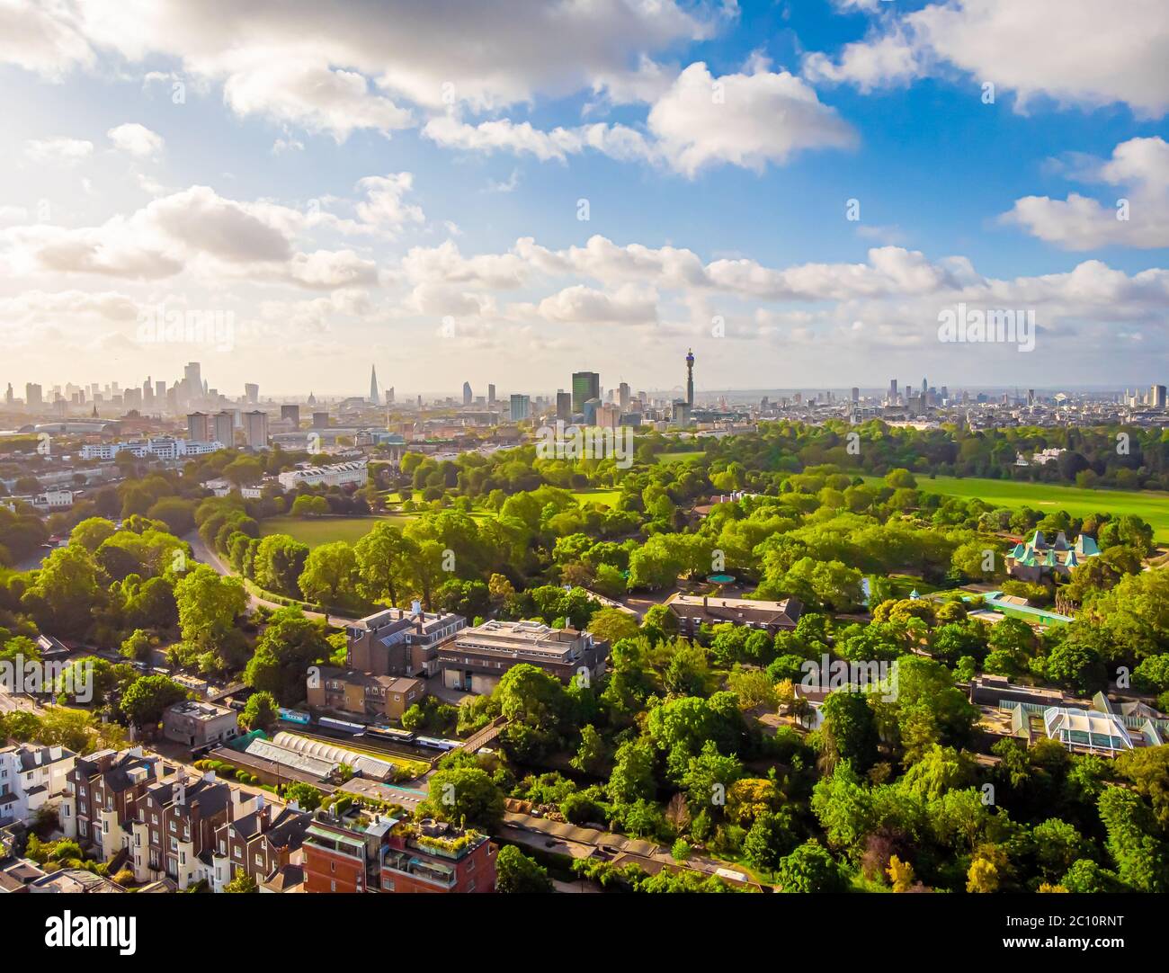 Aerial view of Regents park in London, UK Stock Photo - Alamy