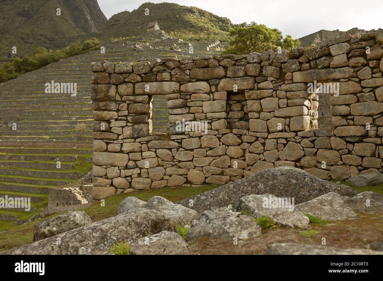 Ruins of Lost Incan City Machu Picchu near Cusco in Peru Stock Photo ...