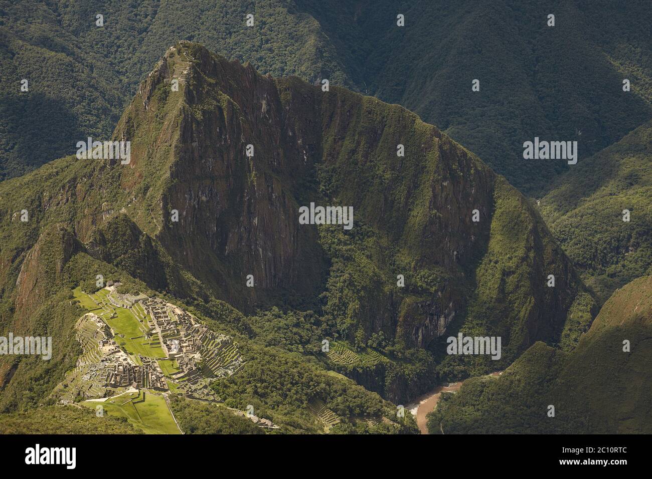 Ruins of Lost Incan City Machu Picchu and Wayna Picchu near Cusco in ...