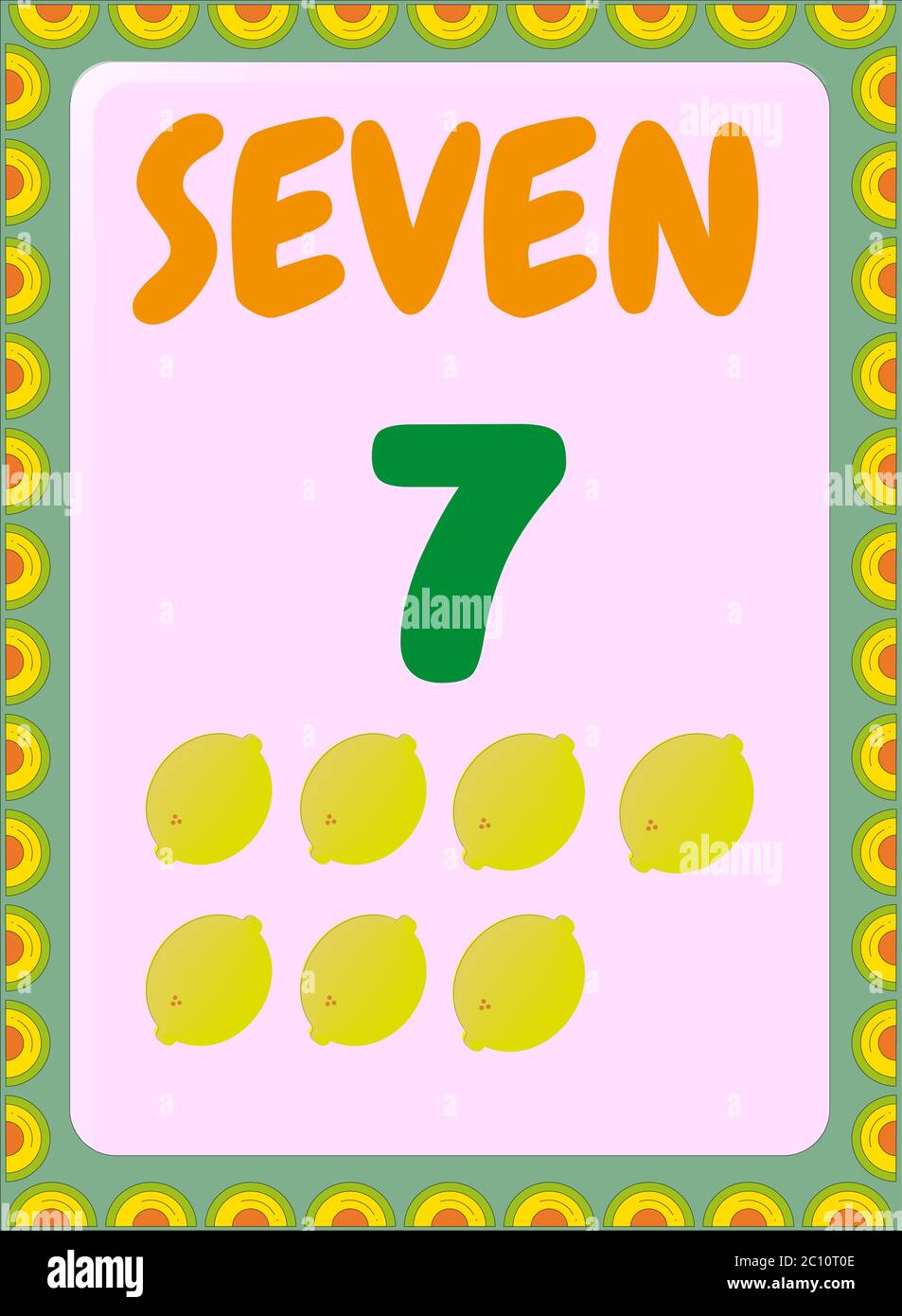 Preschool and toddler math with lemon fruit design Stock Vector Image ...