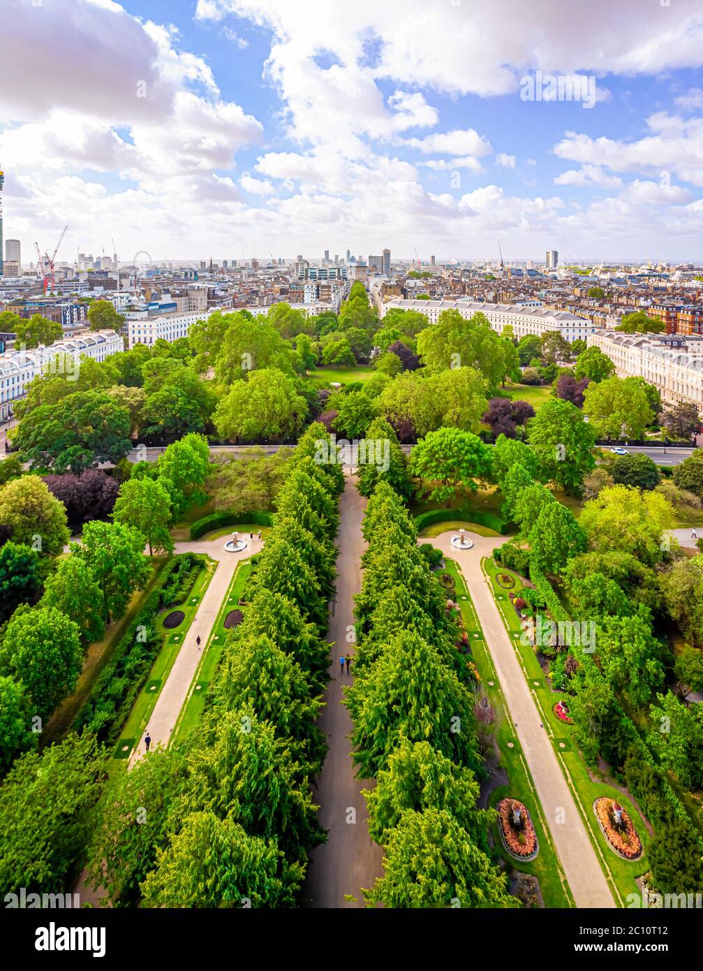 Aerial view of Regents park in London, UK Stock Photo - Alamy