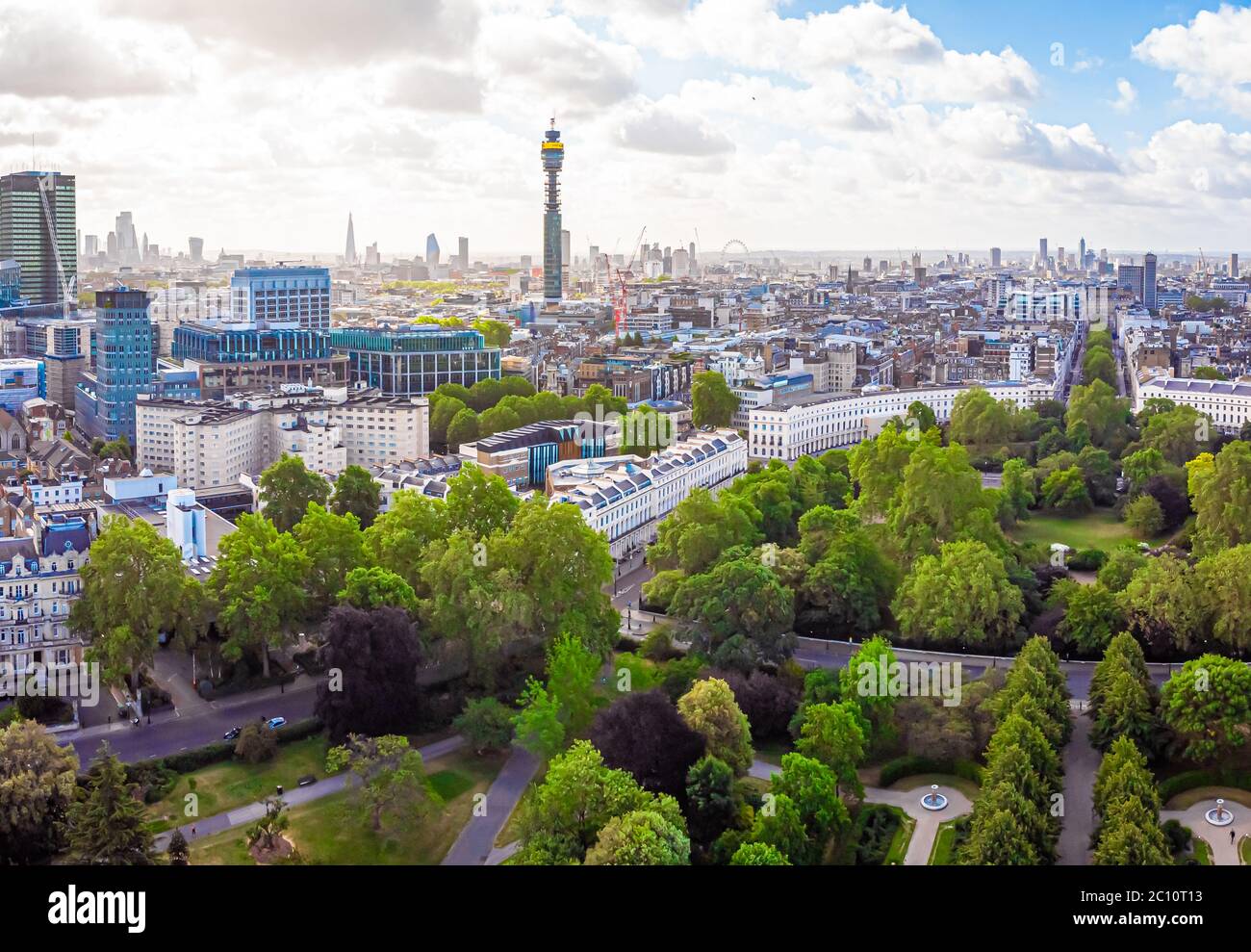 Aerial view of Regents park in London, UK Stock Photo - Alamy