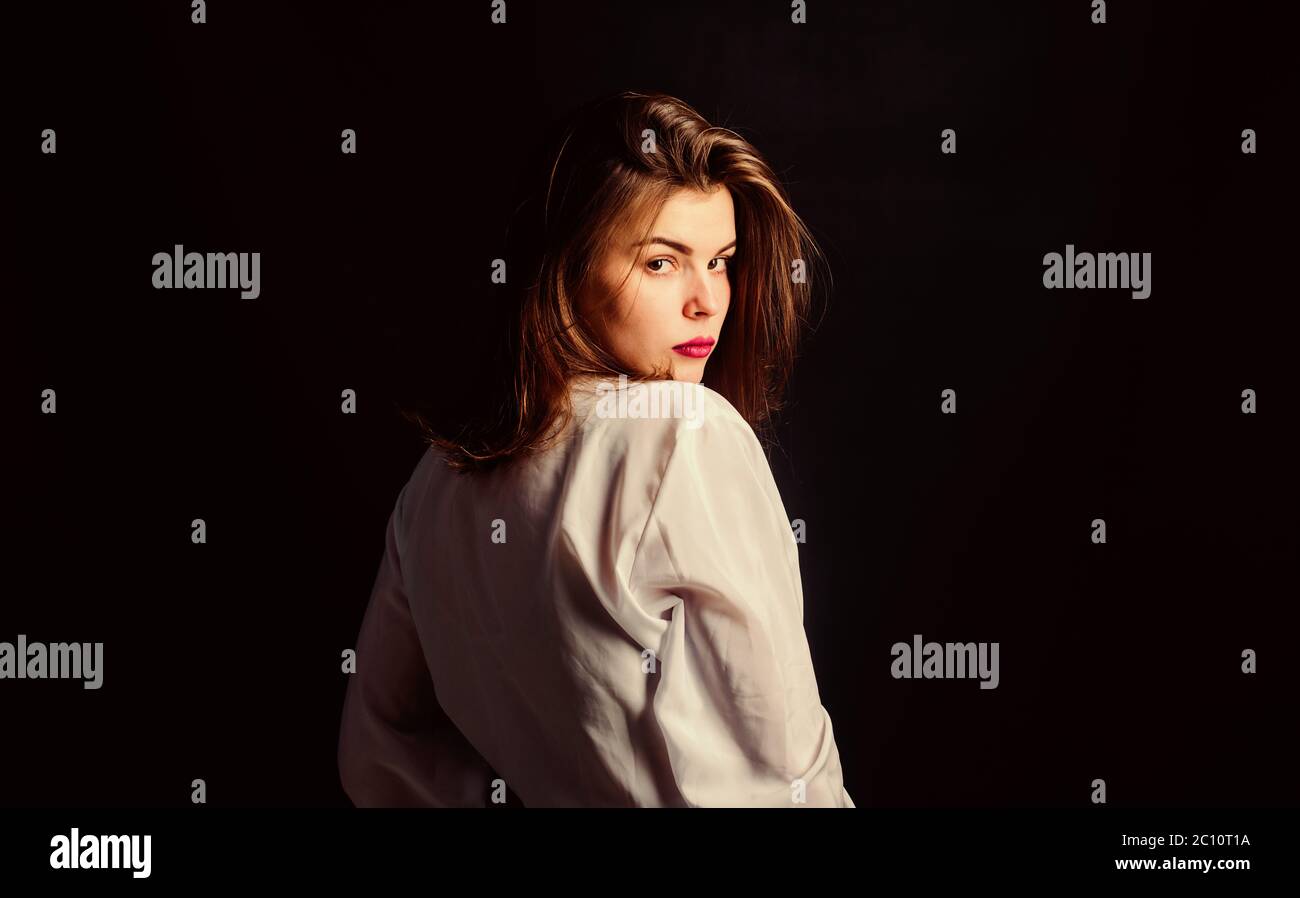 Pretty lady. Femininity. Stunning appearance concept. Beauty treatment ...