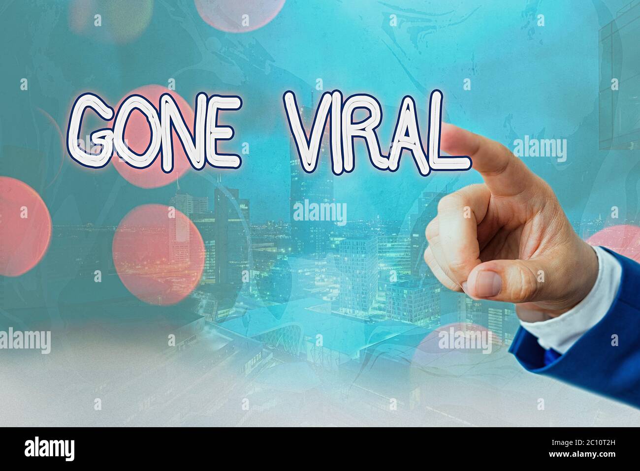 Writing note showing Gone Viral. Business concept for social media ...