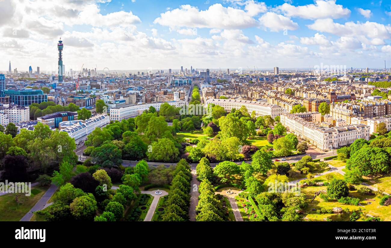 Aerial view of Regents park in London, UK Stock Photo - Alamy