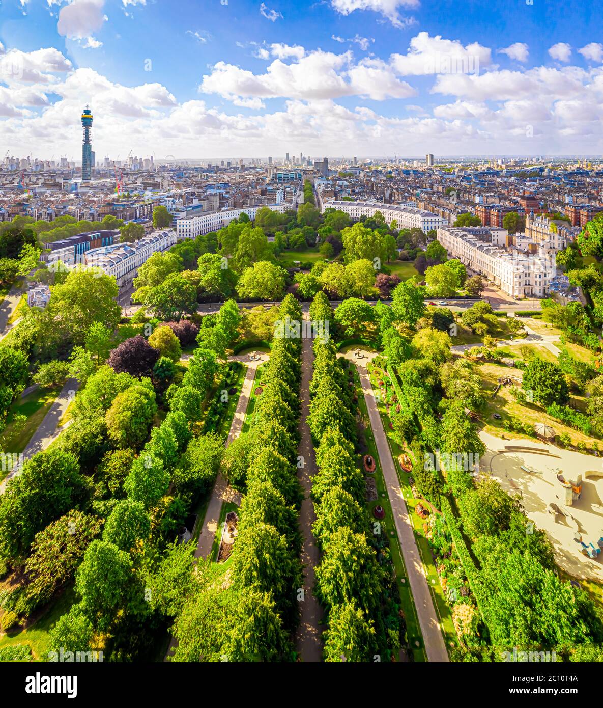Aerial view of Regents park in London, UK Stock Photo - Alamy