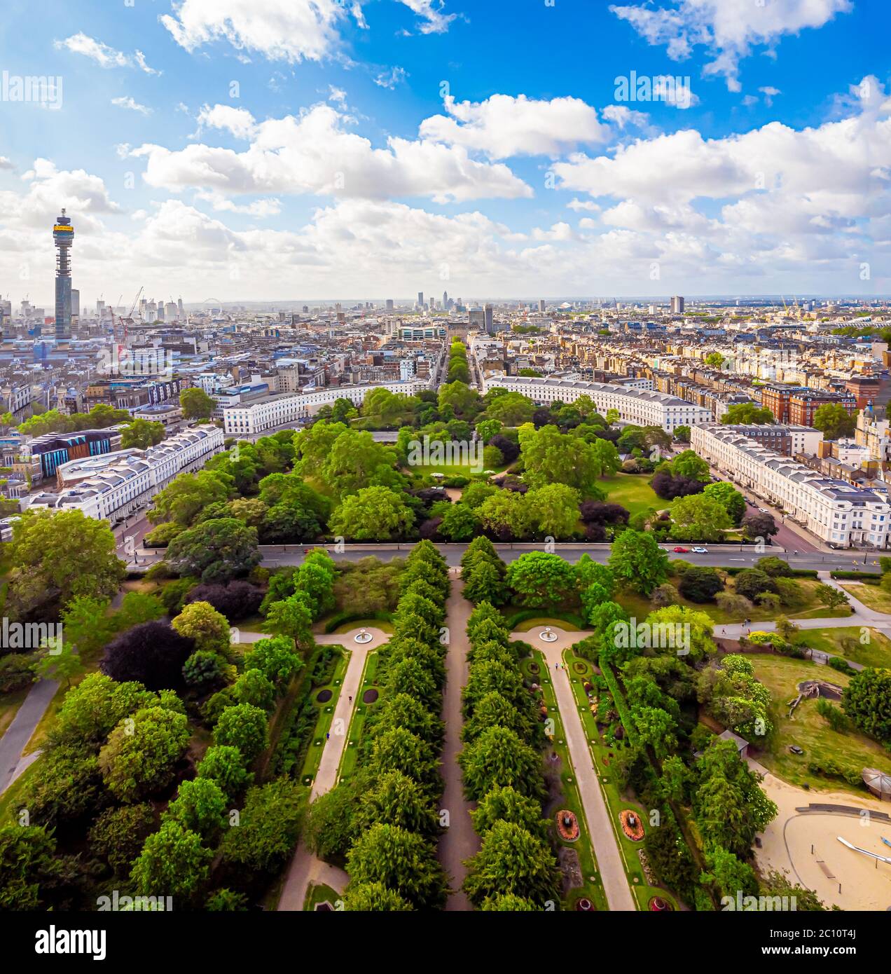 Aerial view of Regents park in London, UK Stock Photo - Alamy