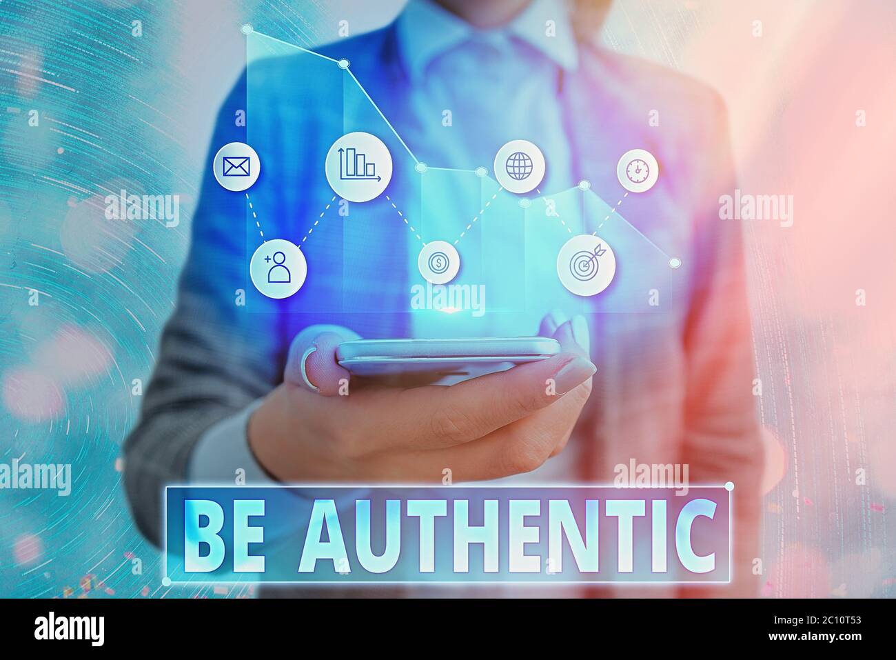 Text sign showing Be Authentic. Business photo showcasing being truth ...