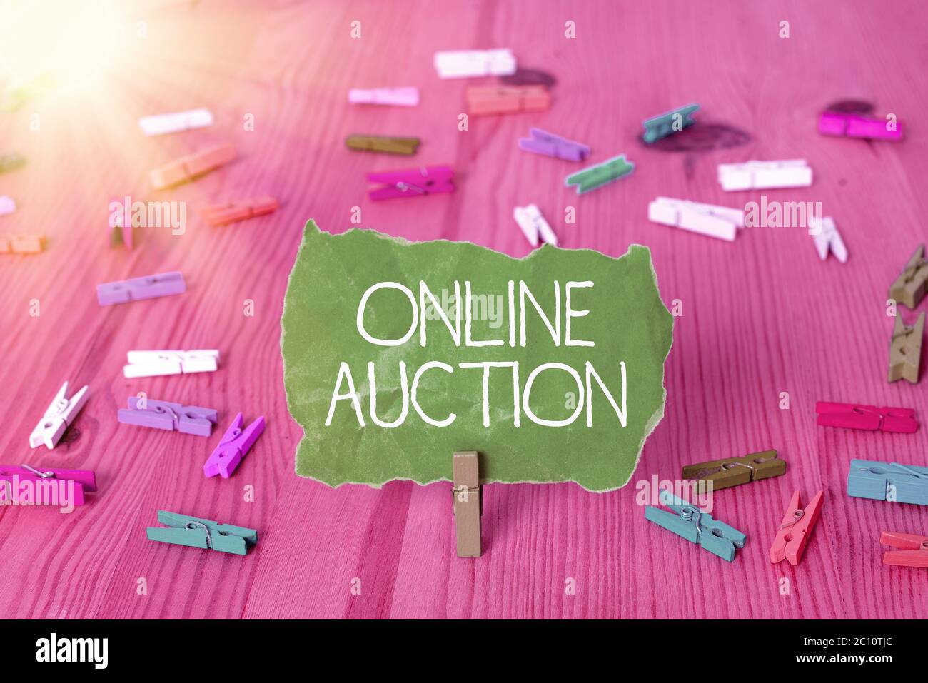 Writing note showing Online Auction. Business concept for digitized ...