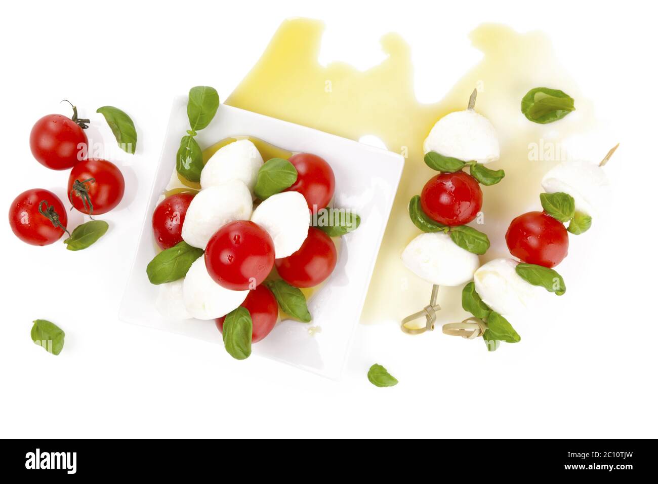 Caprese top view Cut Out Stock Images & Pictures - Alamy