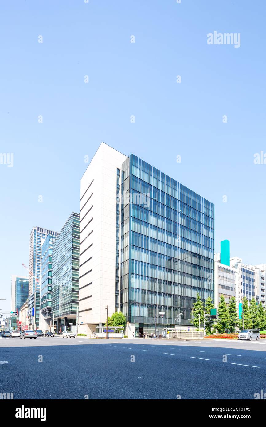 modern office buildings in downtown of tokyo at twilight Stock Photo ...
