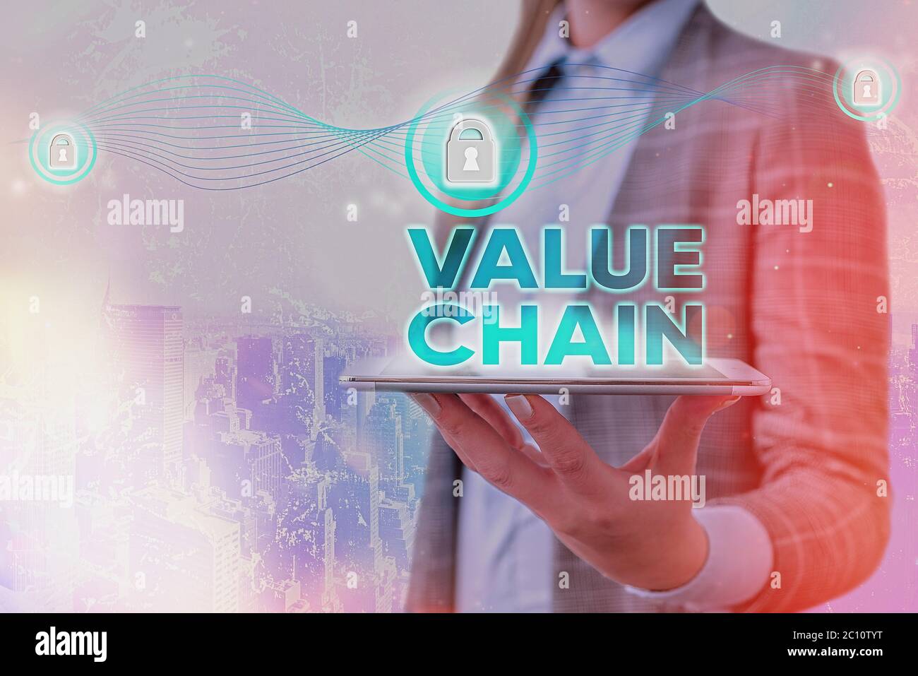 Conceptual hand writing showing Value Chain. Concept meaning set of ...