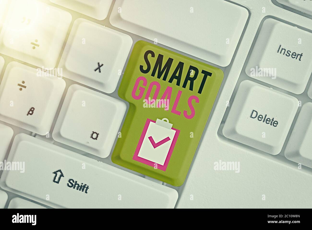 Handwriting text writing Smart Goals. Conceptual photo mnemonic used as ...