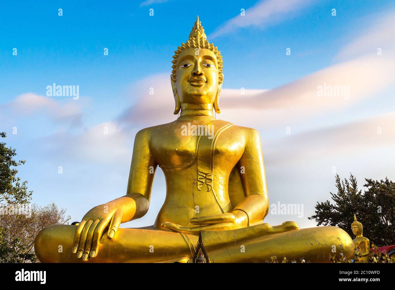Golden Big Buddha in Pattaya Thailand in a summer day Stock Photo Alamy