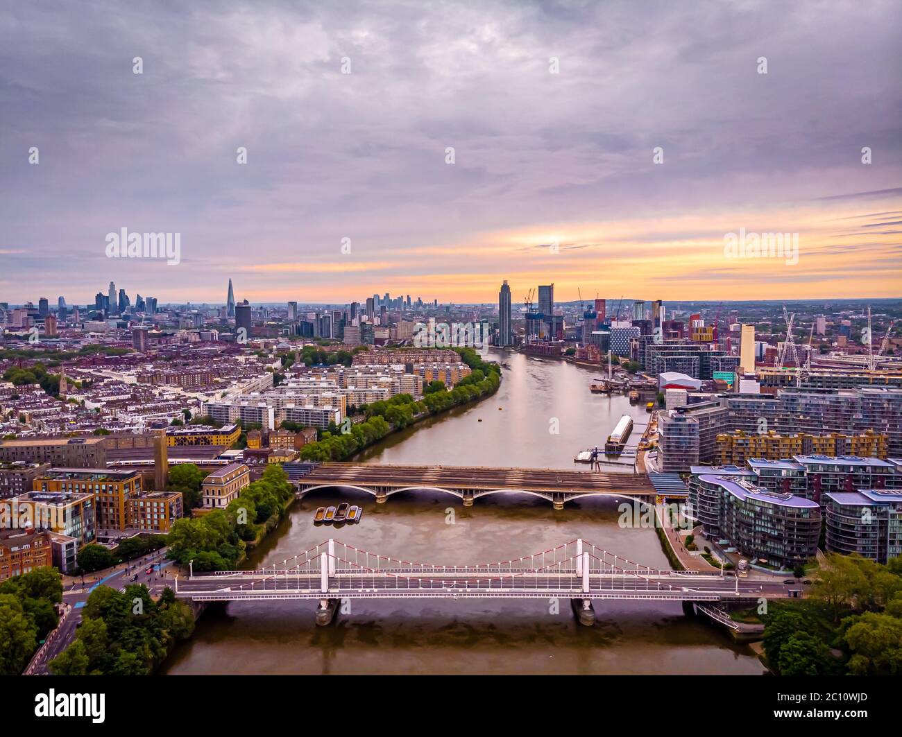Chelsea bridge aerial hi-res stock photography and images - Alamy